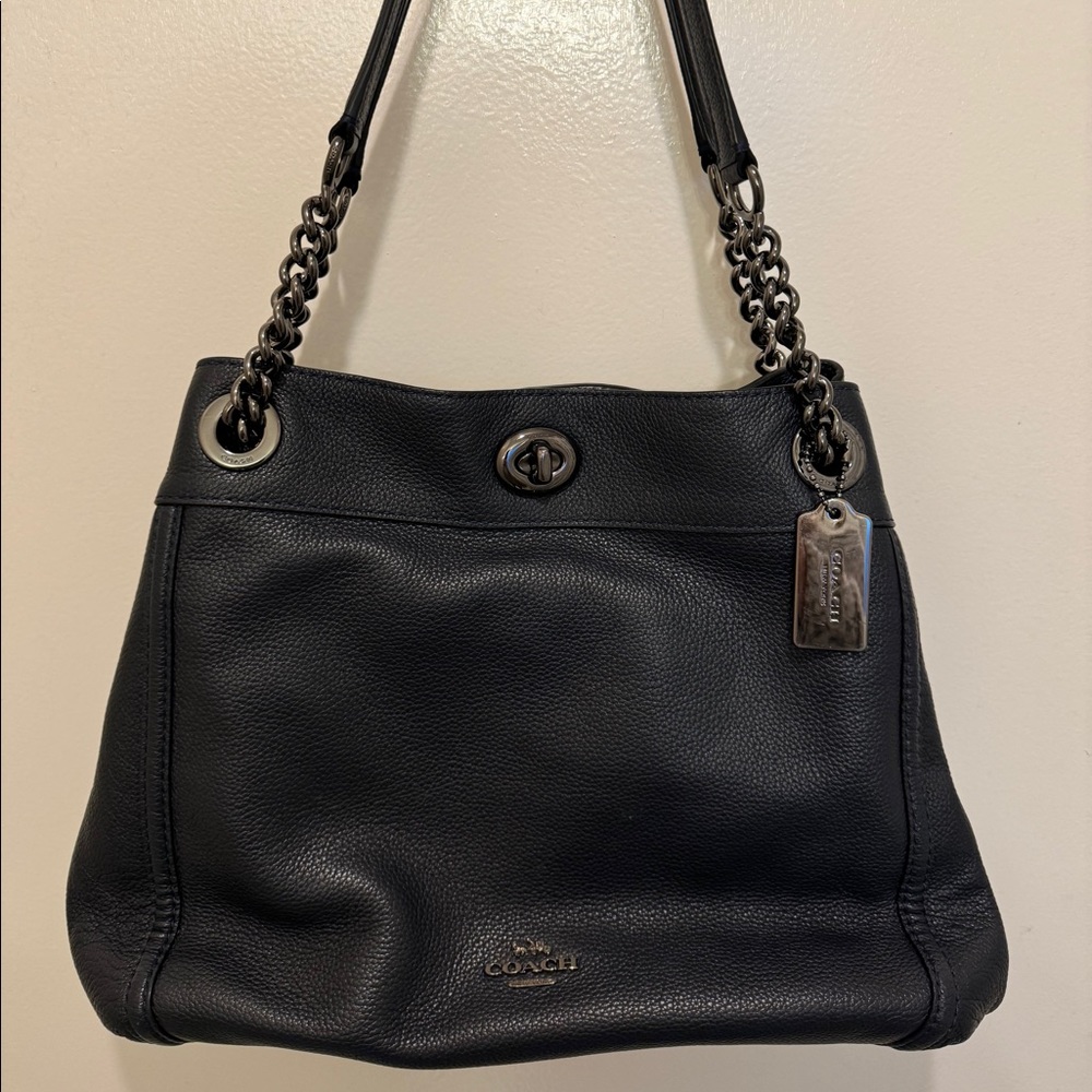 Coach Turnlock Purse Edie Navy - Gem